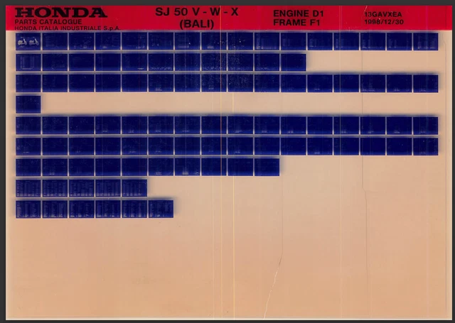HONDA (ITALY) SJ50 - BALI (Europe) Microfiche $20.00 - PicClick CA