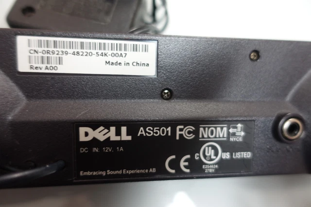 *POWERED* DELL AS501 Monitor Top SOUND BAR Soundbar PC Speakers ...