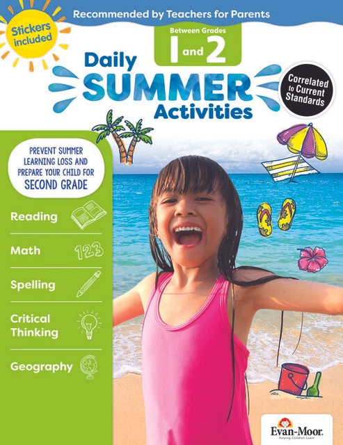 DAILY SUMMER ACTIVITIES: Moving from 1st Grade to 2nd Grade, Grades 1-2 ...