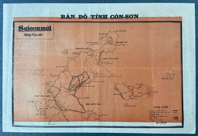 CARTE DU VIETNAM - années 1960/1970 années insert journal Saigon Moi ...