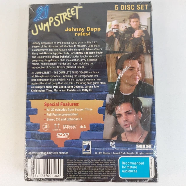 21 JUMP STREET Season 3 1988 TV Series DVD Region 4 Johnny Depp NEW ...