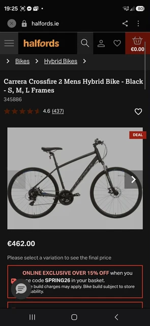 CARRERA CROSSFIRE 2 Mens Hybrid Bike £200.00 - PicClick UK