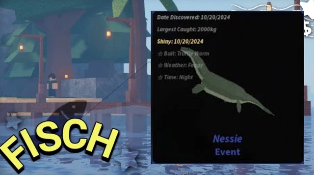 ROBLOX FISCH | Nessie With Random Stats (2000kg+) READ DESC! £4.00 ...