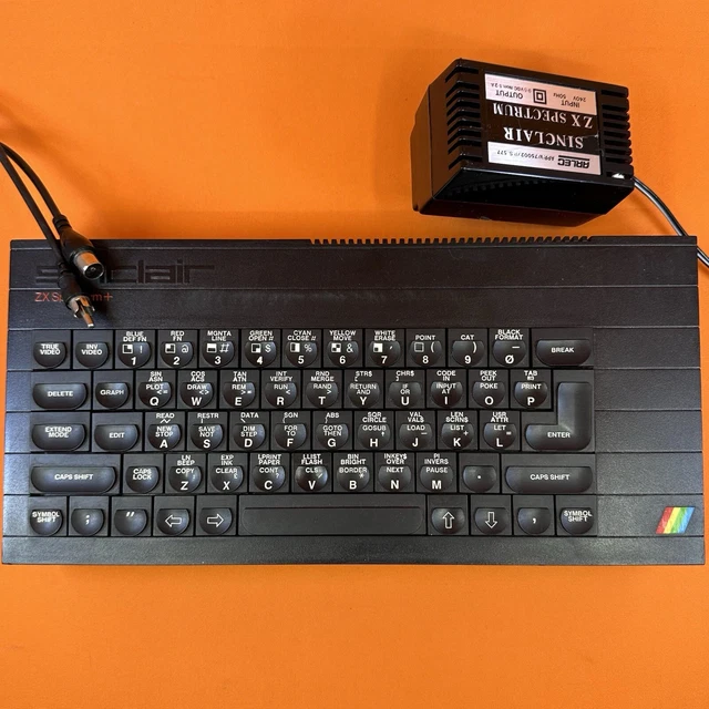 SINCLAIR ZX SPECTRUM 48+ Plus (ZX008) Power Supply &TV Cable. Wavy ...