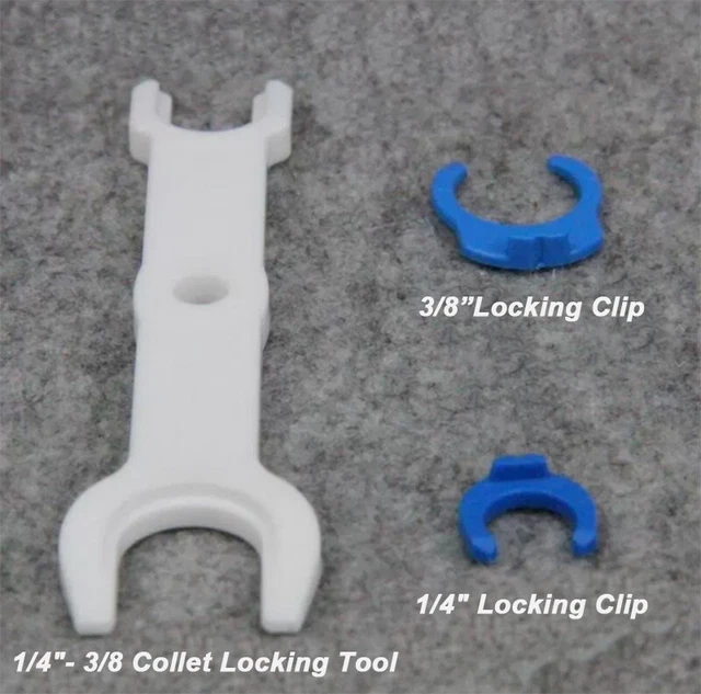 1/4& 3/8& PUSH Fit Fitting Locking Clip Collet Locking Tool RO Unit ...