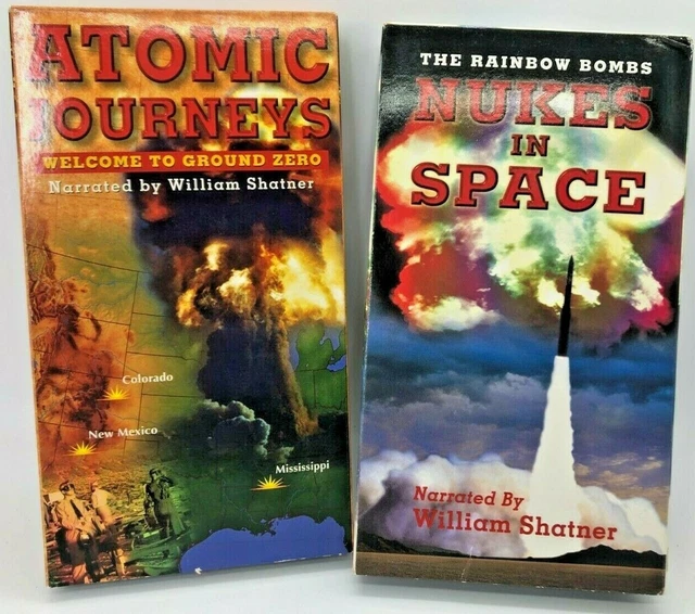 2 WILLIAM SHATNER VHS Atomic Journeys & Nukes in Space £13.25 - PicClick UK