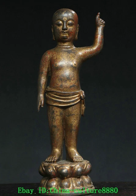 10.6 &VIEUX BRONZE tibétain bouddhisme Shakyamuni Bouddha Lotus EUR 180,00 - PicClick FR