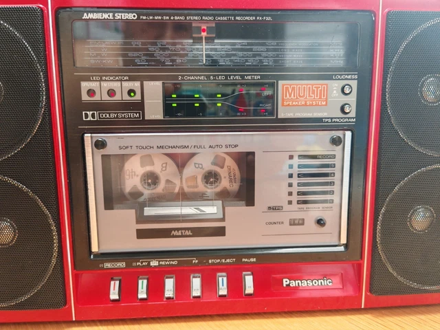VINTAGE PANASONIC RX-F32LS Cassette Radio BoomBox.Rare Red color!Just ...