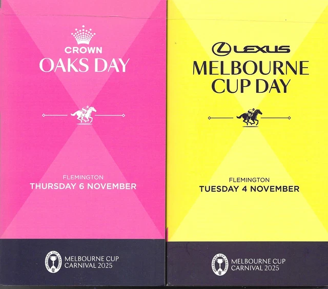 2025 MELBOURNE CUP Carnival Racebooks X 4 $55.99 - PicClick AU