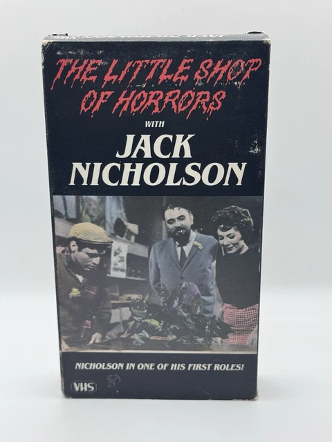 THE LITTLE SHOP Of Horrors VHS Tape Jack Nicholson 1960 1985 Horror ...