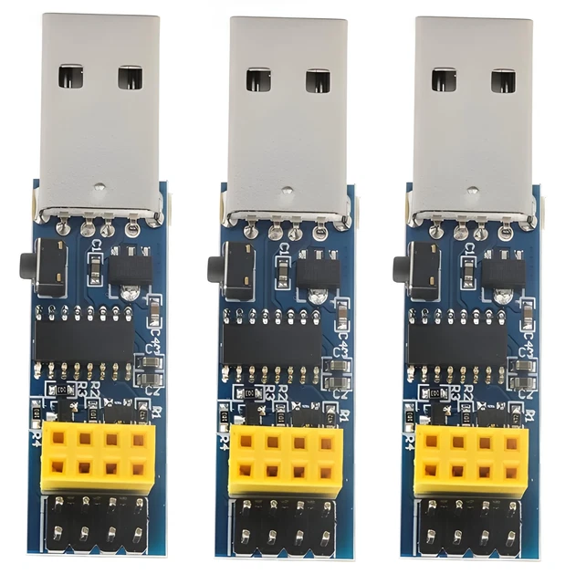 3PCS CH340C USB to ESP8266 ESP-01 Prog WiFi Downloader CH340C Breakout ...