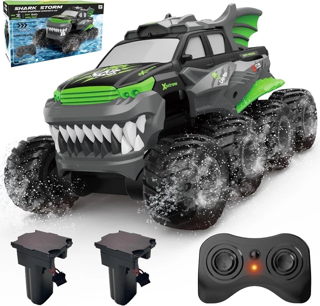 8WD AMPHIBIOUS RC Monster Truck – Waterproof Off-Road Car w/ 2 ...
