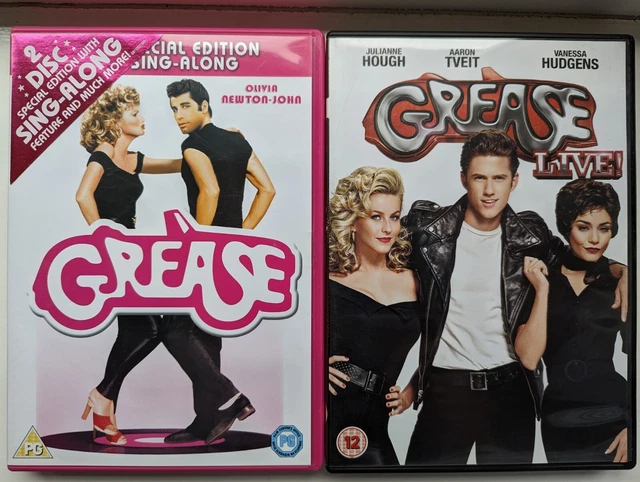 GREASE + GREASE Live! (2x DVD, 2007/2016, 2-Disc with sing-along + DVD ...