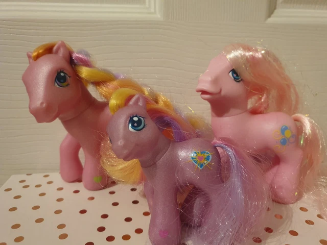 MY LITTLE PONY g3 Pinkie Pie, Rainbow Flash, Baby Pink Sunsparkle £9.99 ...
