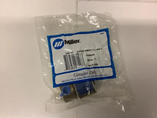 MILLER ELECTRIC WELDER parts number 109930 gas solenoid 24VAC $202.00 ...