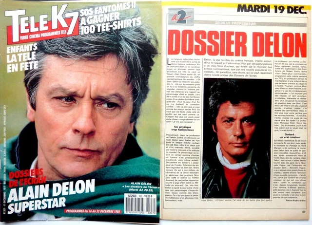 ALAIN DELON => coupure de presse 2 PAGES 1989 / FRENCH CLIPPING EUR 5,00 - PicClick FR