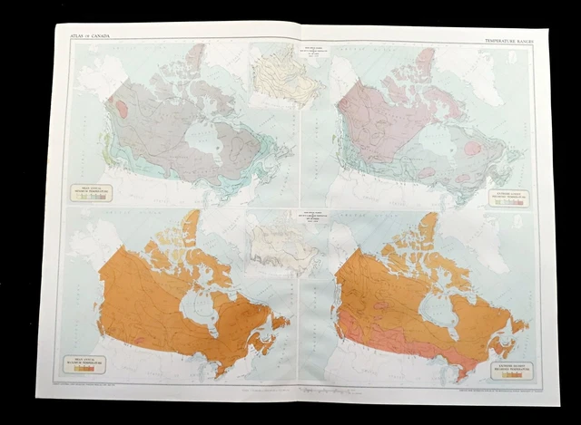 CARTE DE CANADA Météo Températures Tableau Meteorology Climat Grand ...