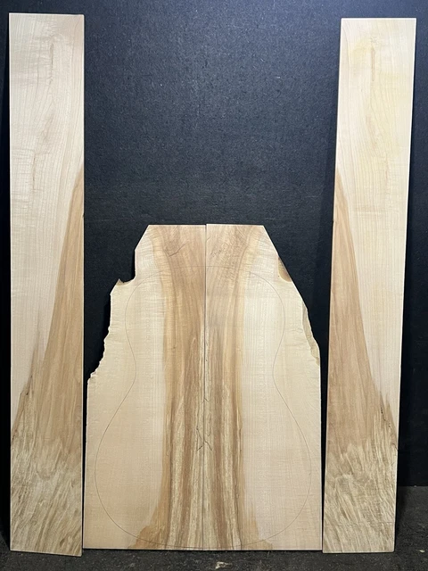 SPALTED HARD ROCK Maple Back And Sides Set For Classic/000 $200.00 ...