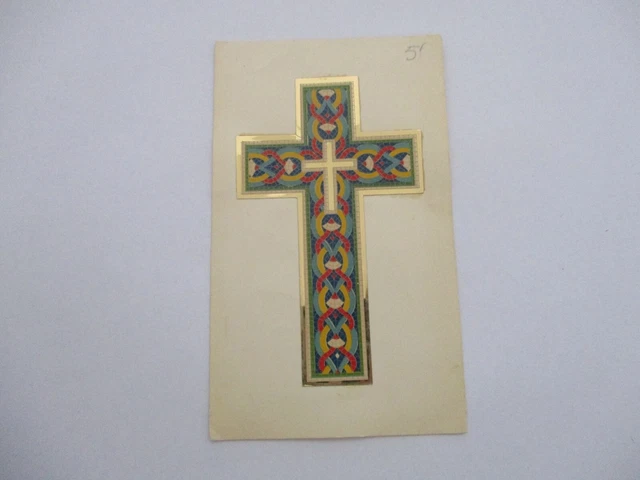 ANCIENNE IMAGE PIEUSE Croix Communion Solennelle Faite Eglise St Jean ...