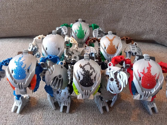 LEGO BIONICLE BOHROK KAL Full Complete Set Mata Nui Tahnok Lehvak ...