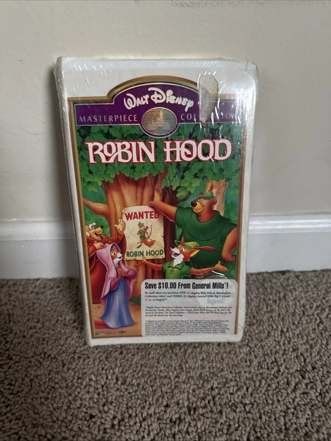 Robin Hood Sealed Vhs Tape Walt Disney Masterpiece Collection Clamshell 4027