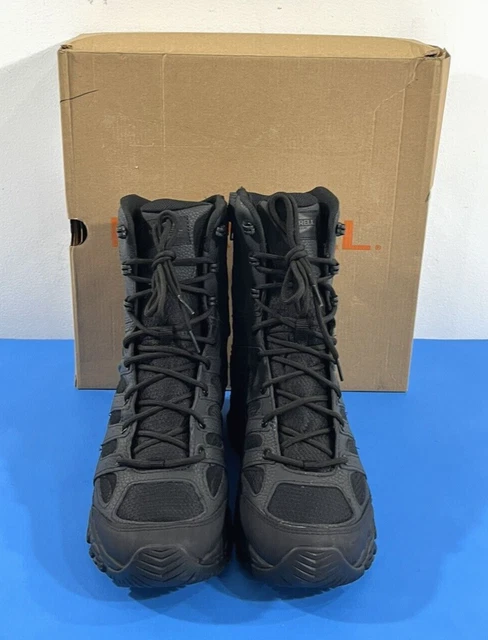 8 M NIB Merrell J003907 Men's Moab 3 Tactical 8" Wp Zip Boots Black £79 ...