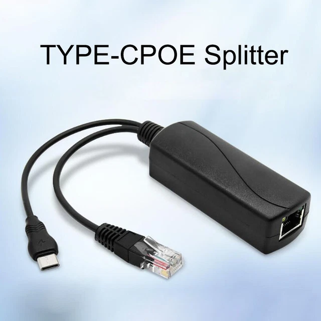 48V TO 5V POE Splitter RJ45 USB Type-C Power Over Ethernet for ...