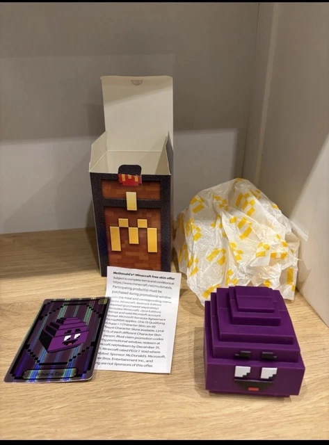 MCDONALDS MINECRAFT MOVIE Adult Meal Toy - Grimace Egg & Minecraft Skin ...