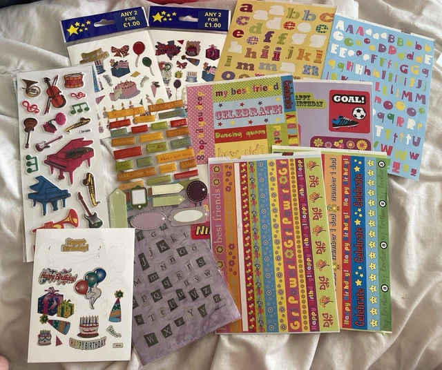 BUNDLE MIXED LOT Of Crafting Stickers - Card Making Or Scrapbooking £2. ...
