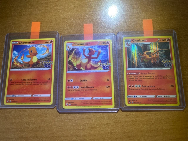 SET NUOVO POKEMON GO Charmander Charmeleon Charizard Holo 008/009/010 ...