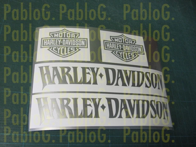 HARLEY DAVIDSON LOGO Schriftzug Decal Set Vinyl Adesivi Autocollants ステ ...