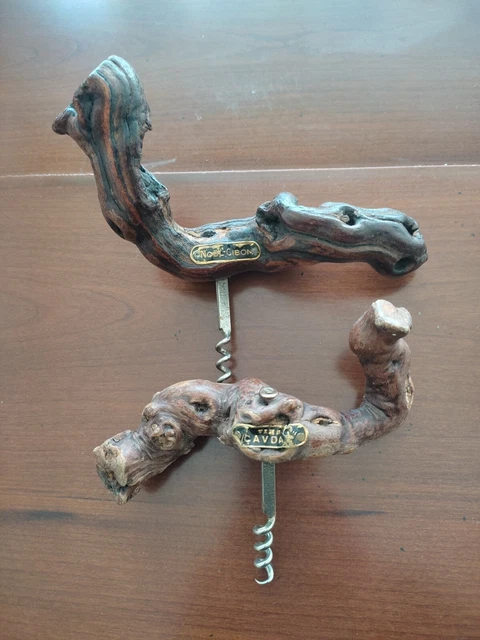 2 ANCIEN TIRE Bouchon En Bois.Cepe De Vigne - VIN CAVDA - NOËL CIBON - Vintage.. EUR 19,00 ...