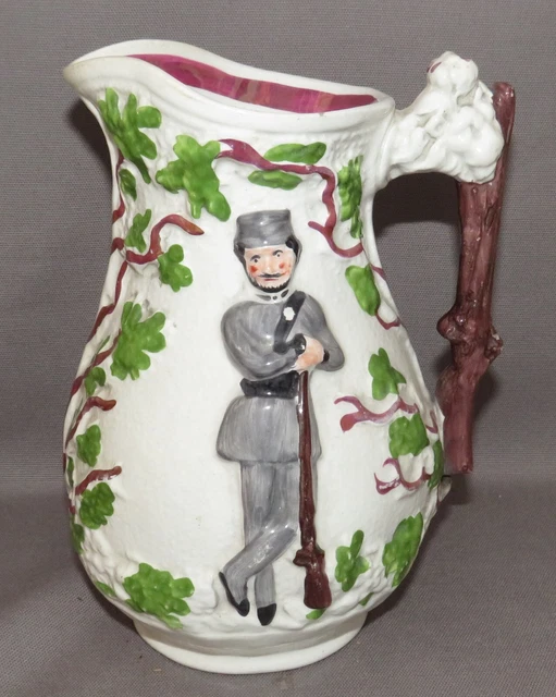 CRIMEA WAR COMMEMORATIVE Volunteer Rifle Corps Pink Lustre Jug C1855 7 ...