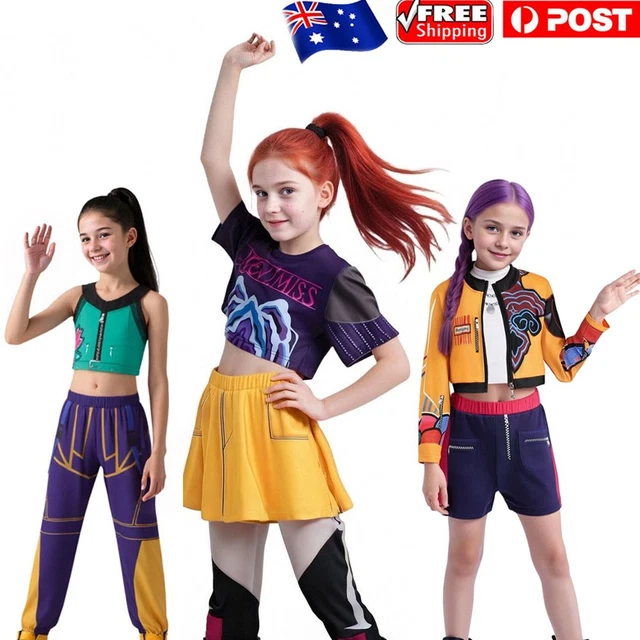 KIDS GIRLS K-POP: Demon Hunters Rumi Mira Zoey Cosplay Costume Dress Book Week $35.03 - PicClick AU
