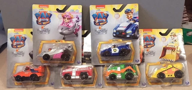 PAW PATROL MIGHTY Pups True Metal Cars Rubble Skye Rocky Zuma Marshall ...