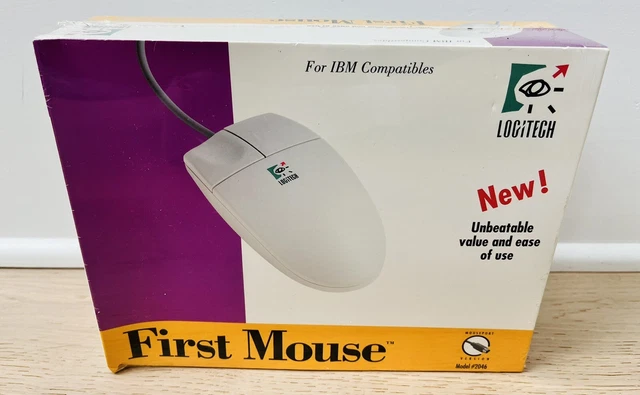 LOGITECH FIRST MOUSE Mouseport Model 2046 IBM Compatible PS/2 Version ...