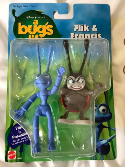 DISNEY PIXAR A bugs life flik & francis figure mattel in scatola EUR 6 ...
