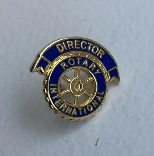 DIRECTOR BANNER ROTARY International Canada Enamel Gold Toned Wheel ...