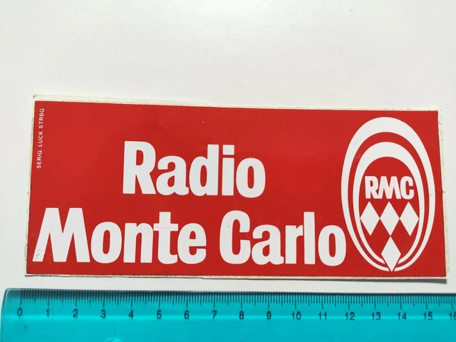 ADESIVO RADIO MONTE CARLO RMC STICKER AUTOCOLLANT 80s VINTAGE KLEBER ...