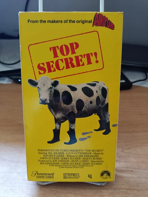 TOP SECRET! VAL Kilmer-Vhs 1984 Rare Non Ex-Rental Mint £36.07 ...