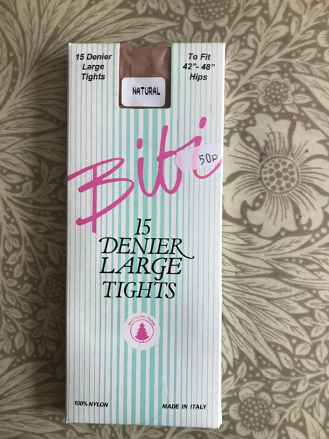 BIBI LARGE 15 den tights to fit 42-48 in. hips, colour is Natural £1.95 ...