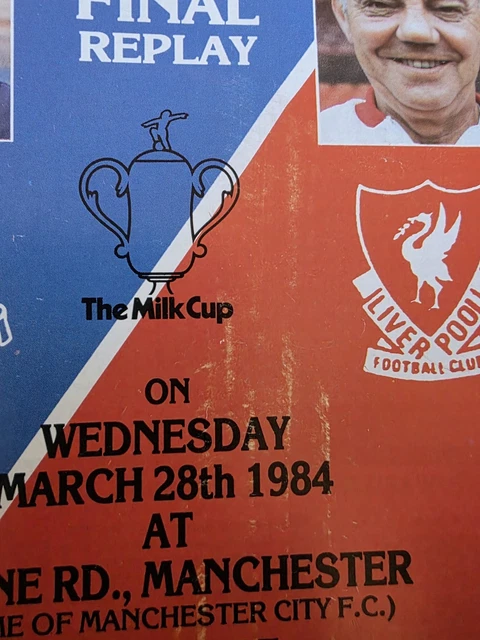 EVERTON V LIVERPOOL 1984 League Cup Final Replay Programme missing ...