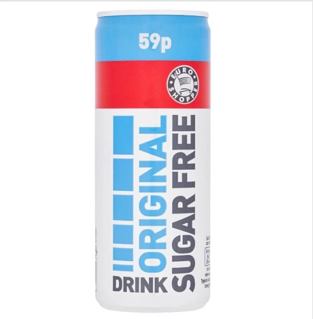 EURO SHOPPER ORIGINAL Sugar Free Energy Drink 250ml - Case of 24 £13.99 - PicClick UK