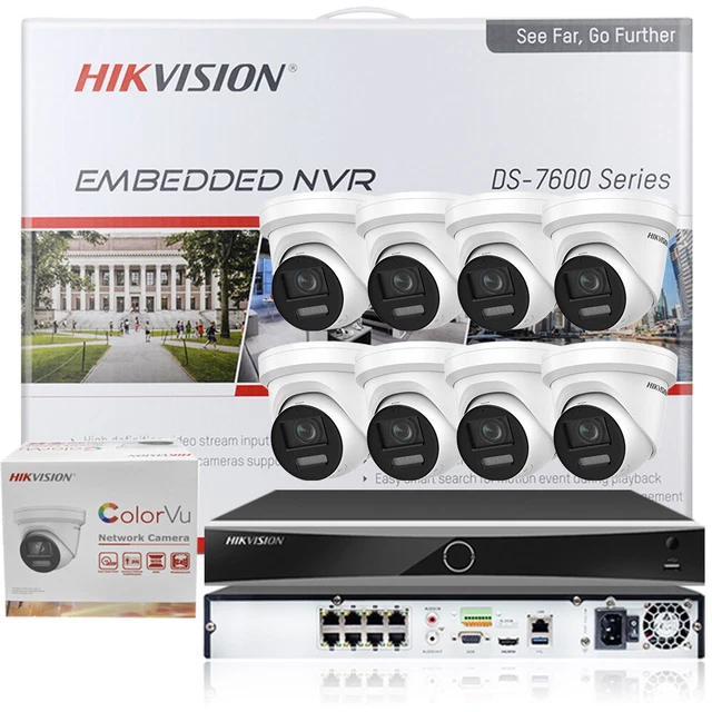 HIKVISION 4K 8CH 8MP Security IP Camera System ColorVu AcuSense PoE ...