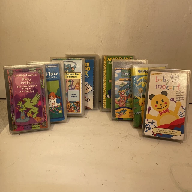 CHILDREN’S VHS MOVIES Lot of 8 Madeline Dragon Tales Teletubbies Baby ...