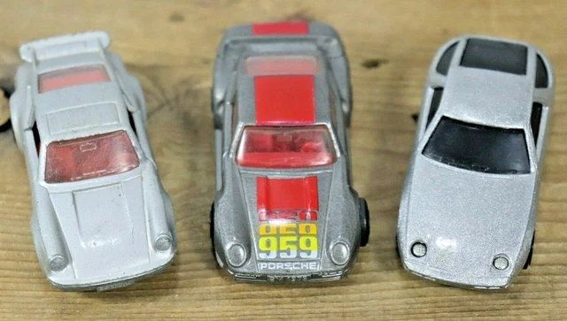 MATCHBOX & HOT Wheels Vintage Silver PORSCHE Die Cast Lot 928, 959 ...