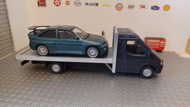 FORD TRANSIT FLATBED With Ford Escort Rs Cosworth. 1.43 Code 3model. £ ...