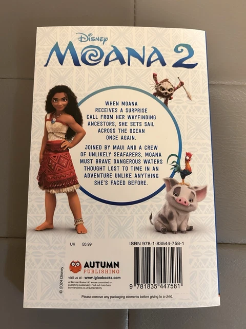 DISNEY MOANA 2: The Junior Novel by Walt Disney Paperback £2.50 - PicClick UK