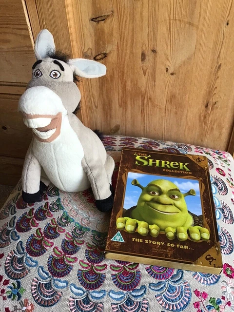 2004 SHREK 2 Laugh & Shake Talking Donkey Soft Plush Toy 8" & DVD ...