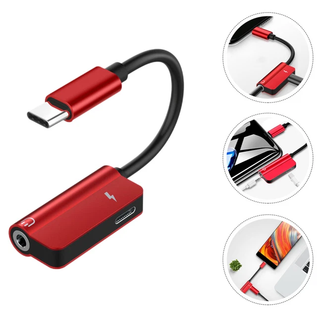 AUDIO CABLE ADAPTER Tpe Alloy Shell USB Adapters Charger Type-c ...